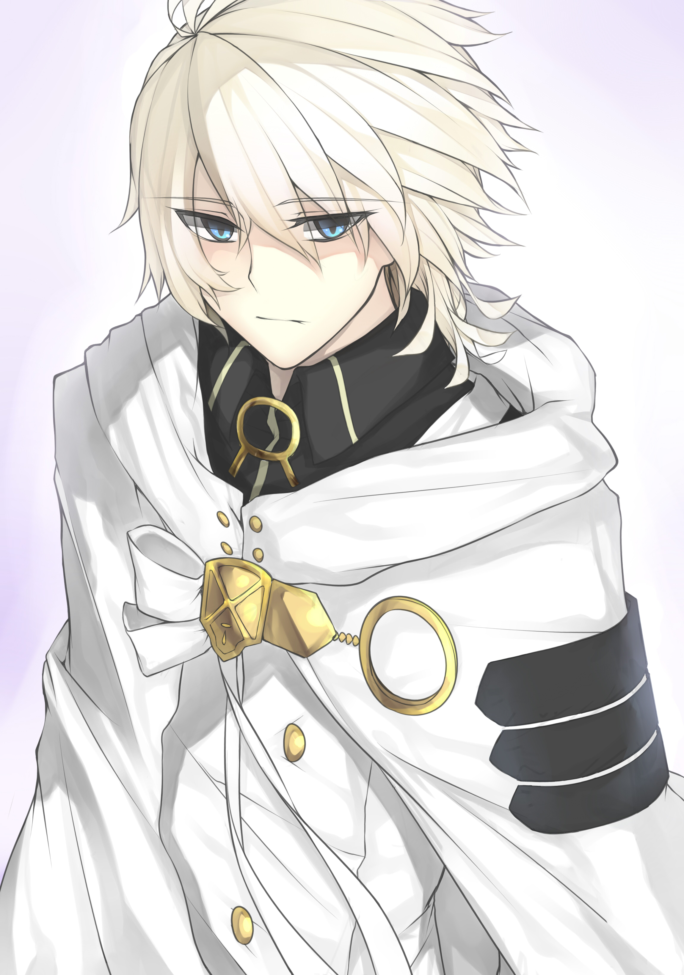 Safebooru - absurdres blonde hair blue eyes cloak highres hyakuya ...