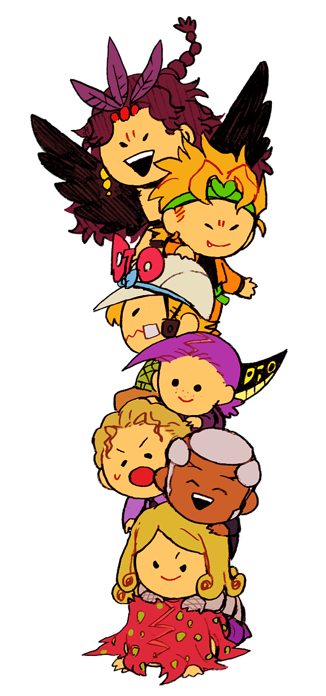 Safebooru - >:o :o ^ ^ ^o^ blonde hair chibi closed eyes diavolo diego ...