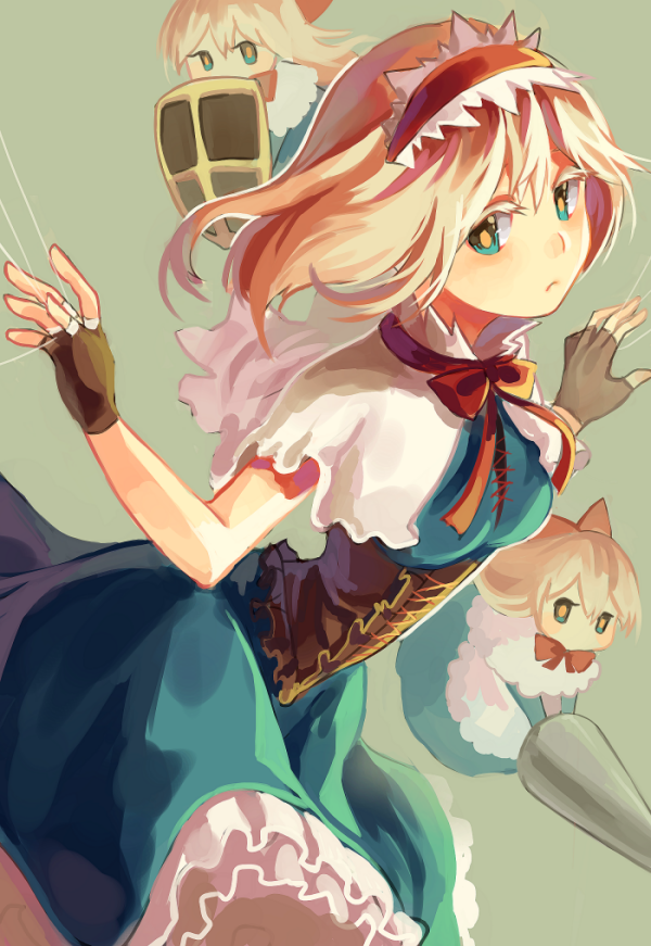 Safebooru - 1girl adapted costume alice margatroid blonde hair blue dress blue eyes bow capelet ...