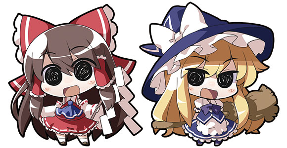 Safebooru - 2girls akaneya ascot black eyes blonde hair blush bow broom ...