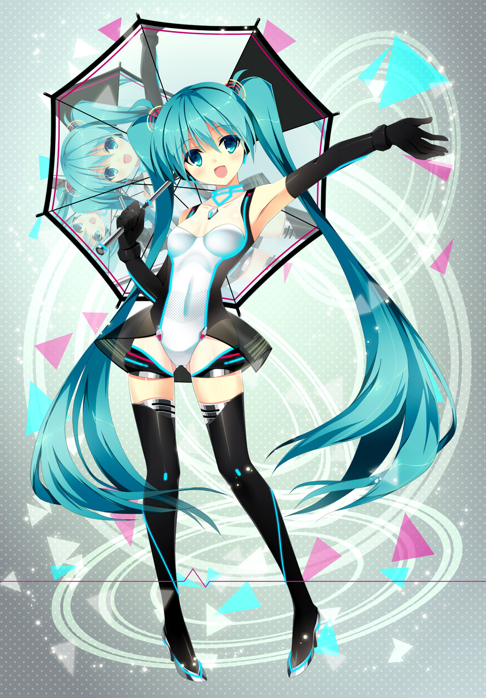 Safebooru - 1girl alternate costume aqua eyes aqua hair blush elbow gloves gloves hatsune miku ...