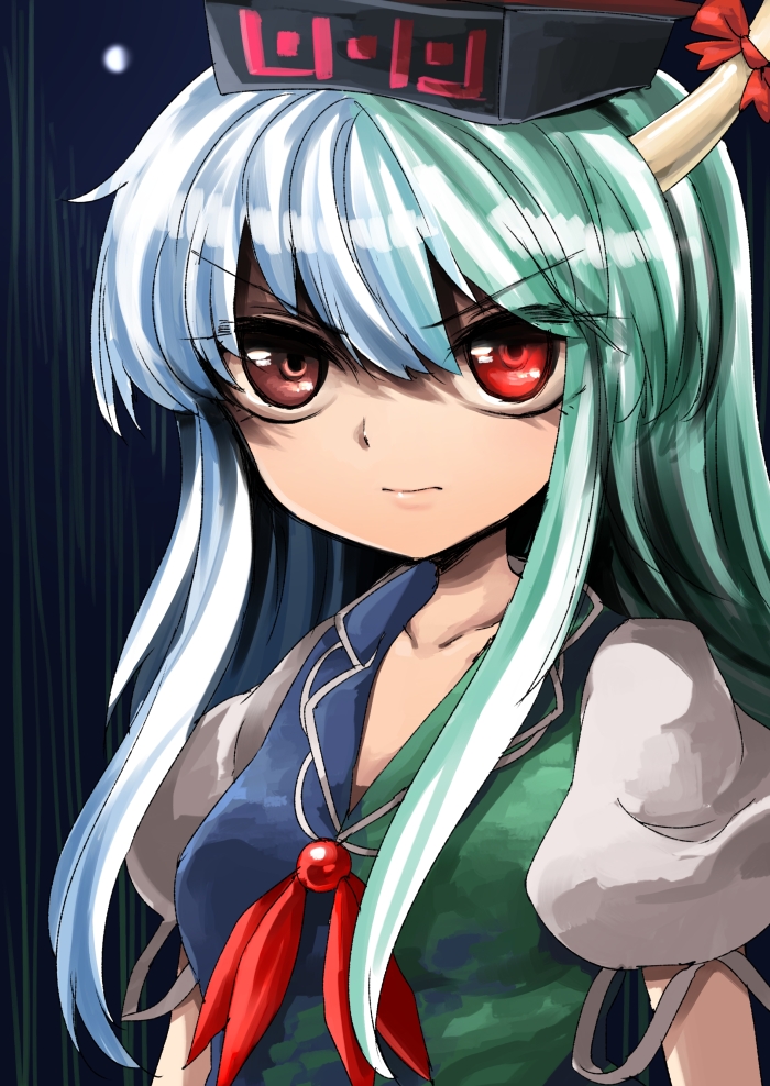 Safebooru - 1girl asymmetry brown eyes ex-keine green hair harusame ...