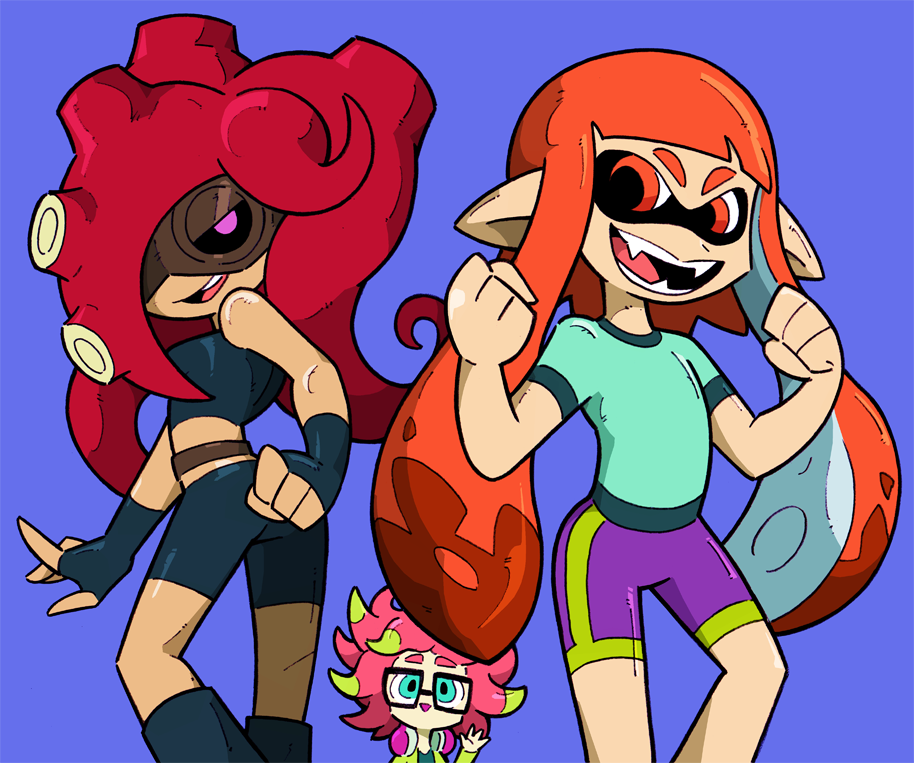 Safebooru - 3girls anemo (splatoon) animal humanoid annie (splatoon ...