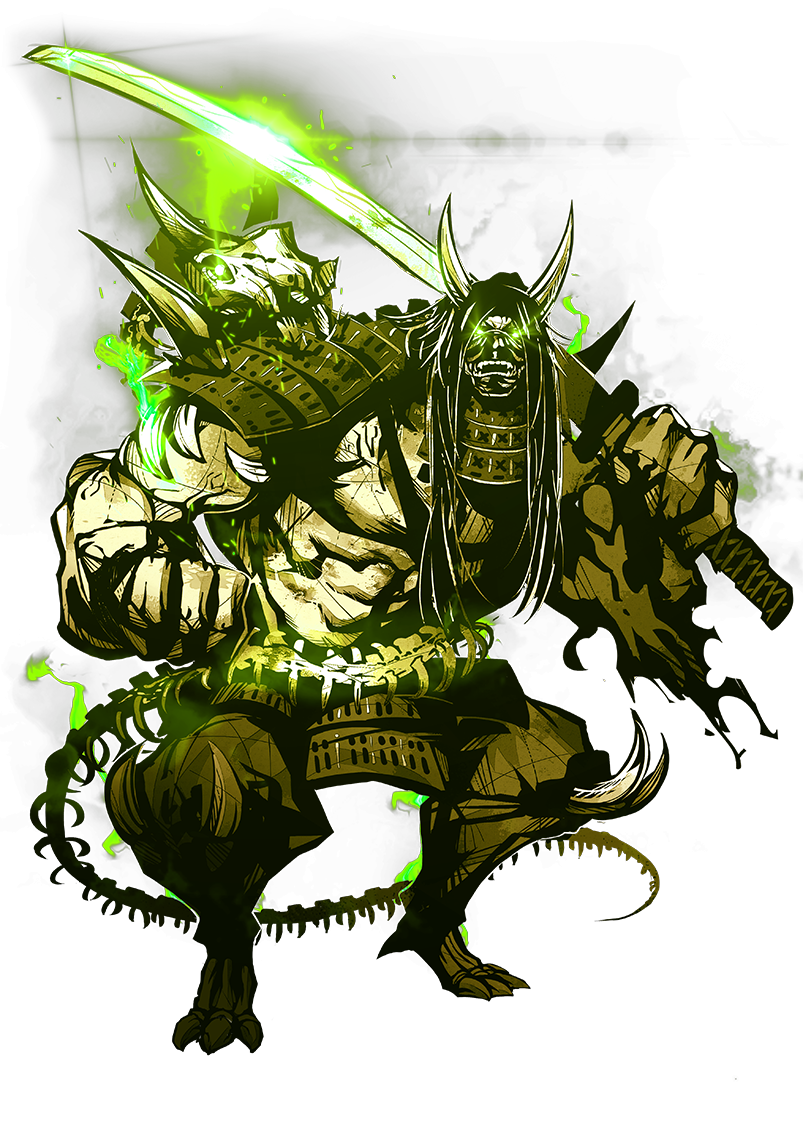 Safebooru - 1boy alpha transparency artist request enemy ootachi full body glowing glowing eyes ...