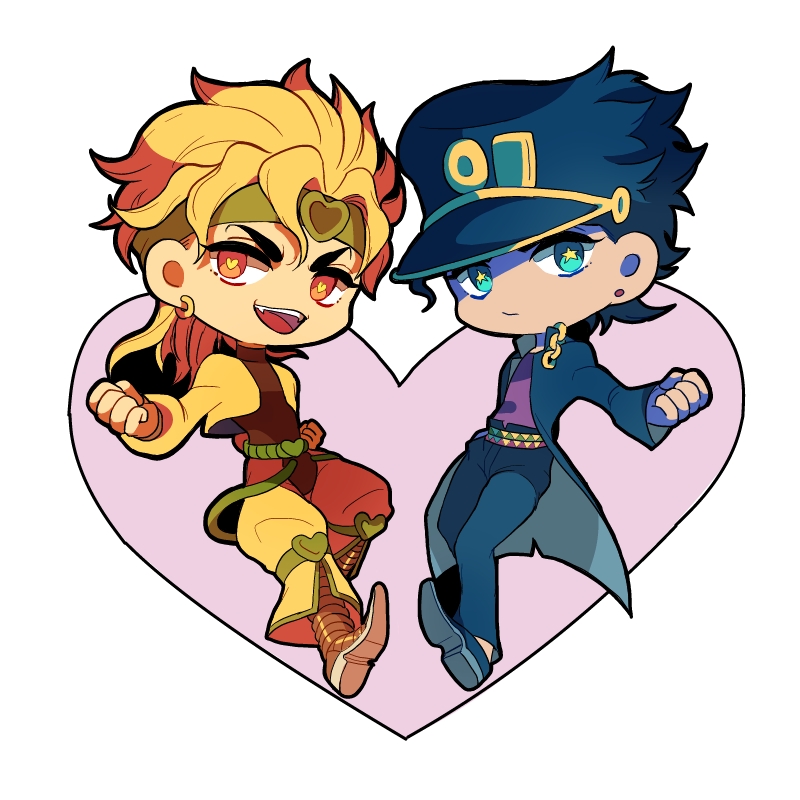 Safebooru - + + black hair blonde hair blue eyes chain chibi dio brando ...