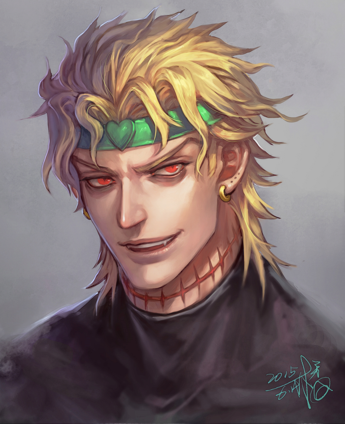 Safebooru - 1boy blonde hair dio brando fan ju headband heart highres jojo no kimyou na bouken ...