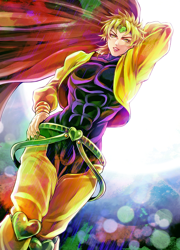 Safebooru - 1boy blonde hair bulge cape dio brando jacket jojo no ...