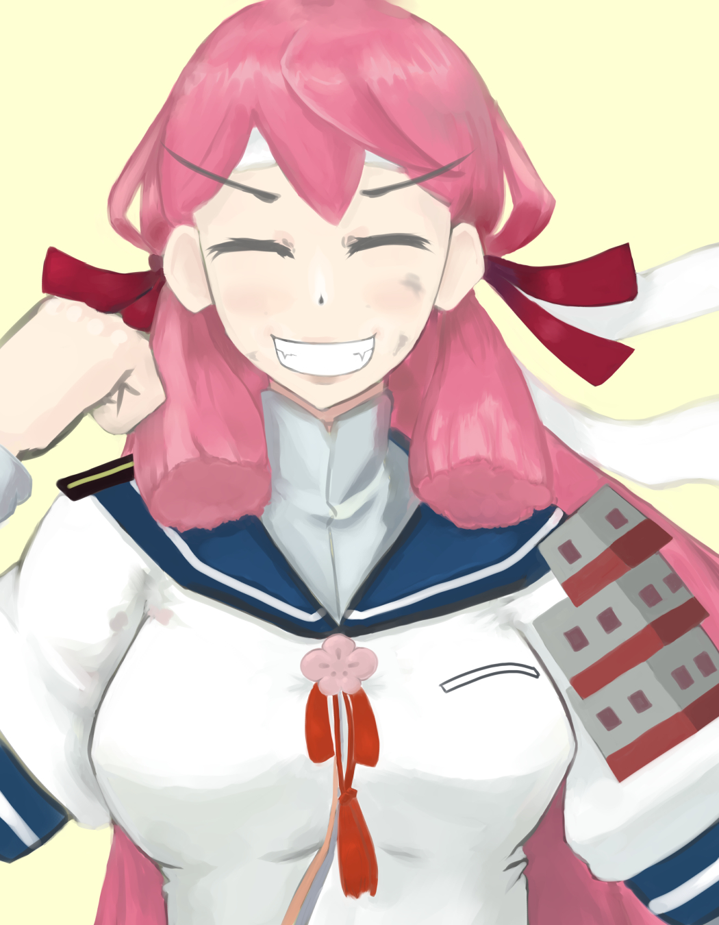 Safebooru - 1girl akashi (kantai collection) bandana blush breasts ...
