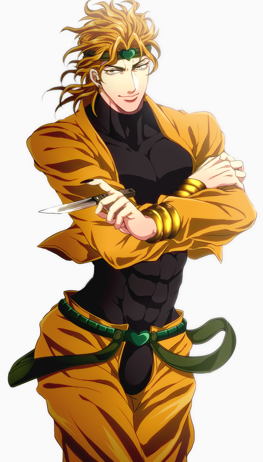 Safebooru - abs black nails blonde hair crossed arms dio brando ...