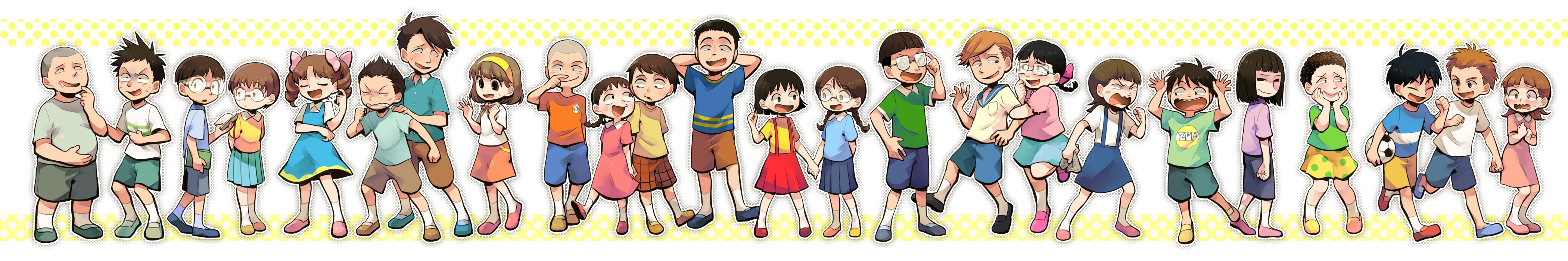 Safebooru - absurdres annotated black hair braid brown hair chibi ...