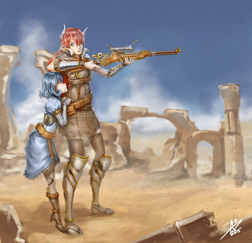 Safebooru - 2015 2girls alpha (acerailgun) android blue eyes blue hair ...