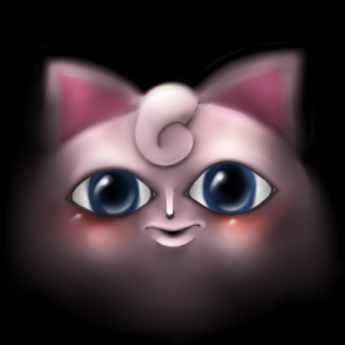 Safebooru - bangs black background blue eyes blush commentary request ...