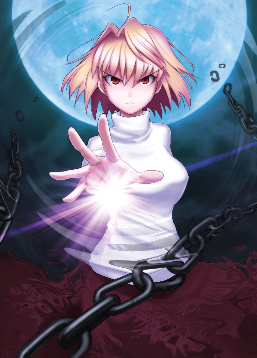 Safebooru - angry arcueid brunestud blonde hair chain chains hands ...
