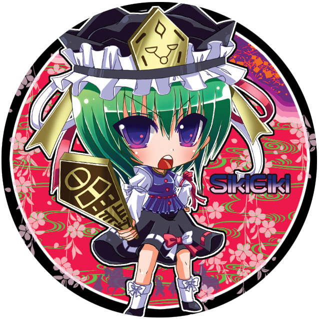 Safebooru - blue eyes chibi green hair nonoko rod of remorse shikieiki ...