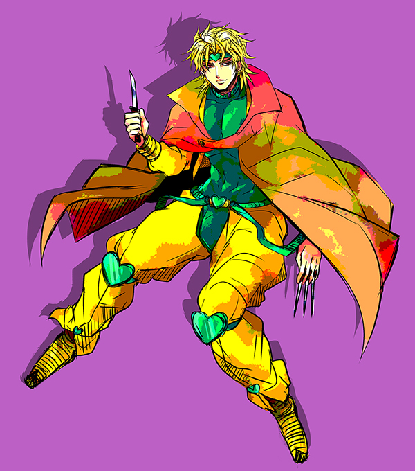 Safebooru - 1boy blonde hair cape dio brando jacket jojo no kimyou na ...