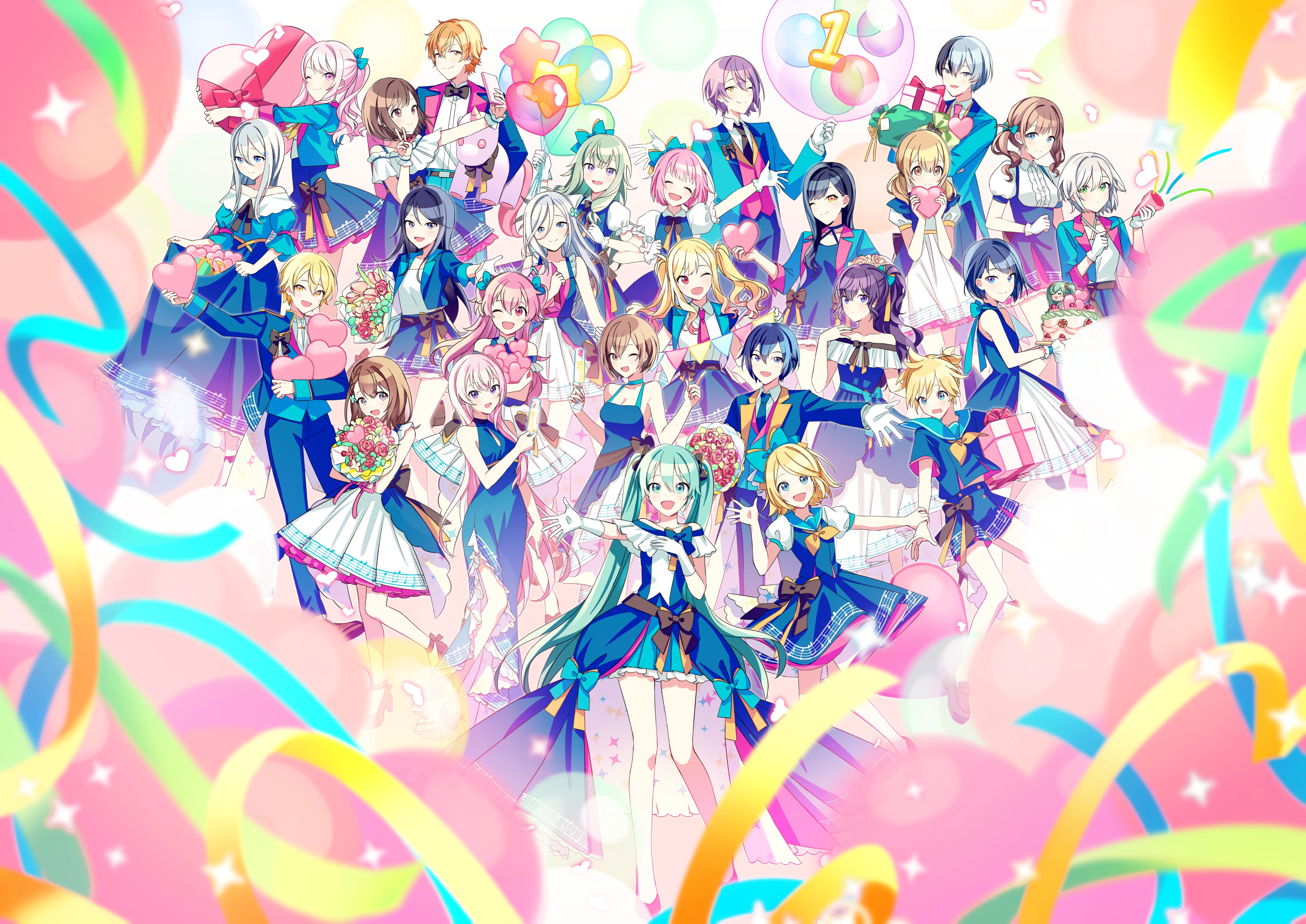 Safebooru - 25-ji night code de. (project sekai) 6+boys 6+girls absurdres akiyama mizuki ankle ...