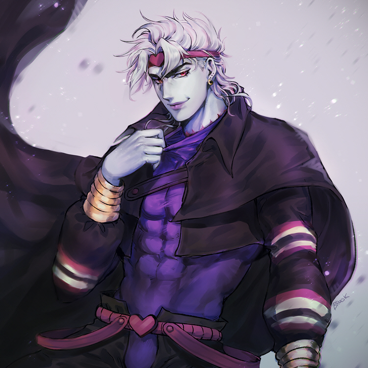 Safebooru - 1boy apple brk artist name birthmark cape dio brando ...