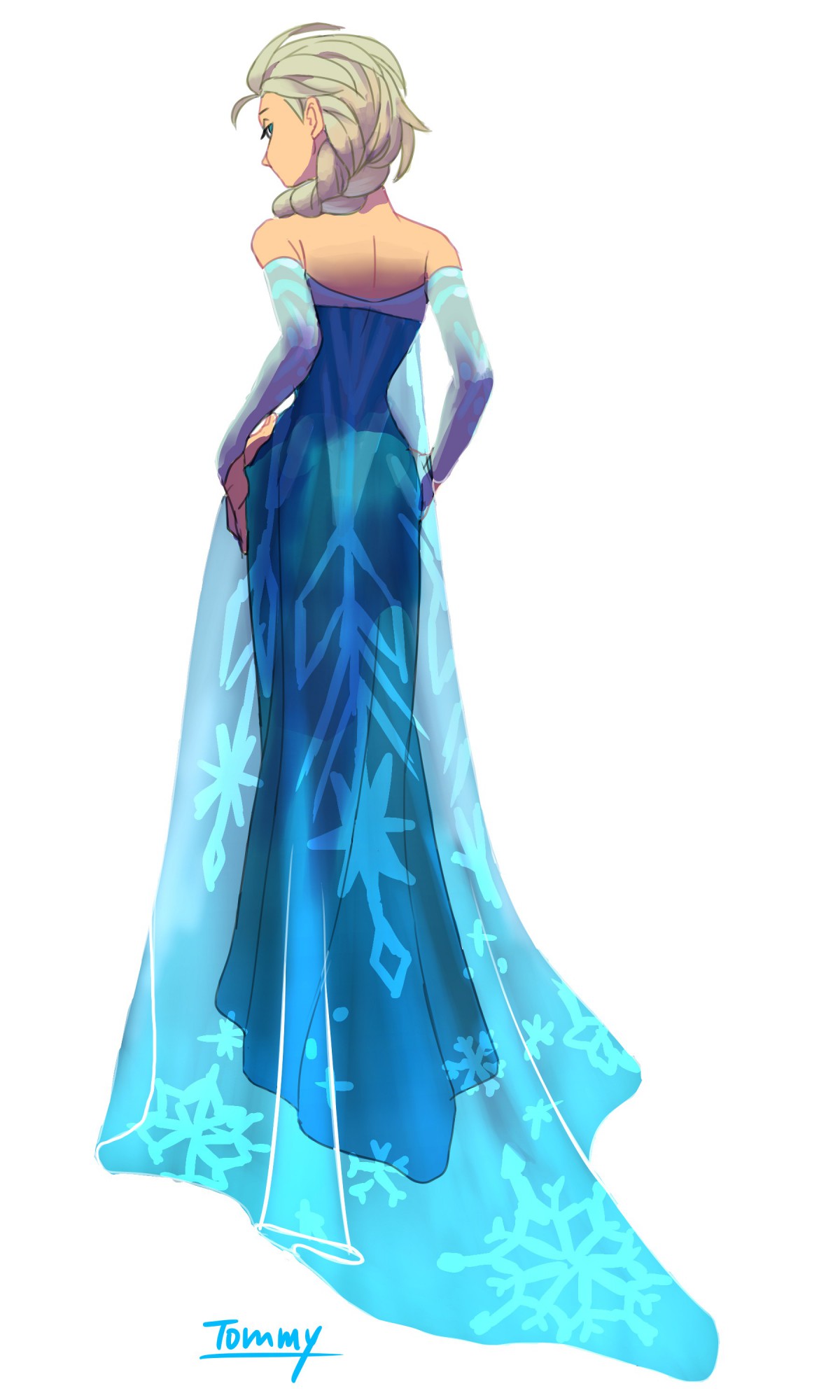 Safebooru - 1girl back blonde hair elsa (frozen) frozen (disney ...
