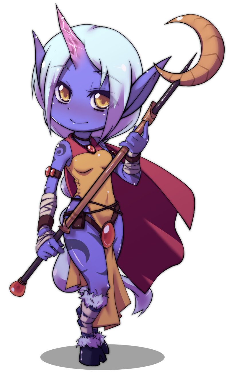 Safebooru - 1girl highres hooves horn jewelry league of legends long hair mori shin risuku ...