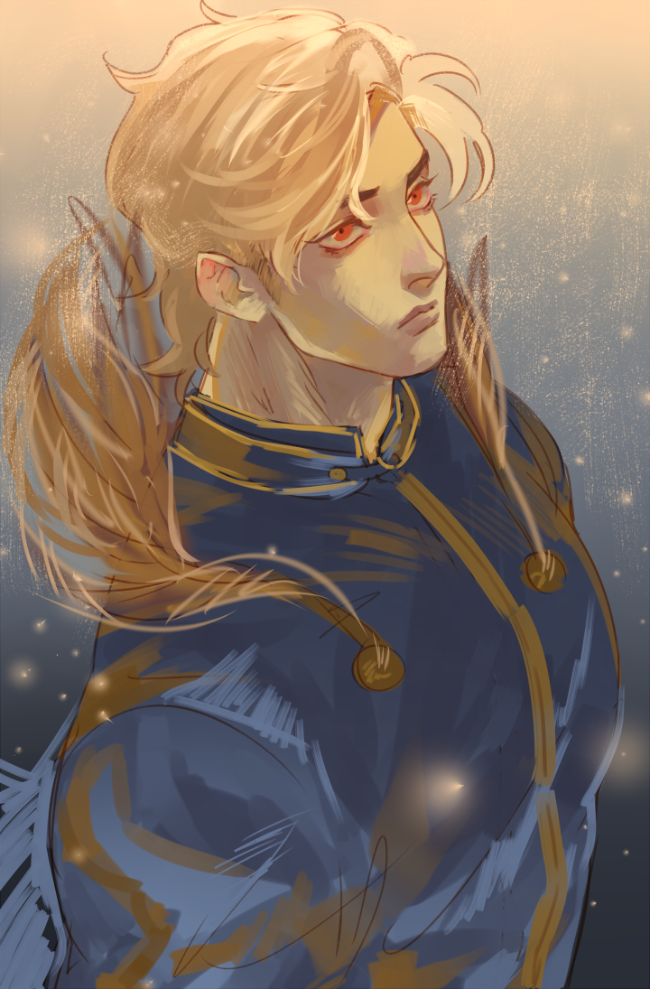 Safebooru - 1boy blonde hair cape dio brando feathers jojo no kimyou na bouken ksoyaji red eyes ...