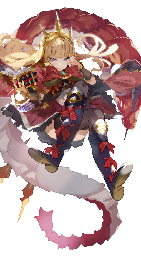 Safebooru - 1girl bangs black boots black bow blonde hair blunt bangs book boots bow bracer ...