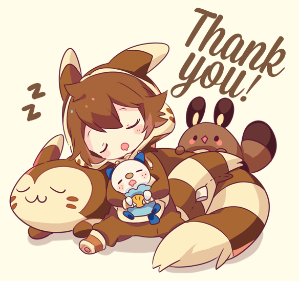 Safebooru - 1boy brown hair cosplay drooling furret kigurumi oshawott ...