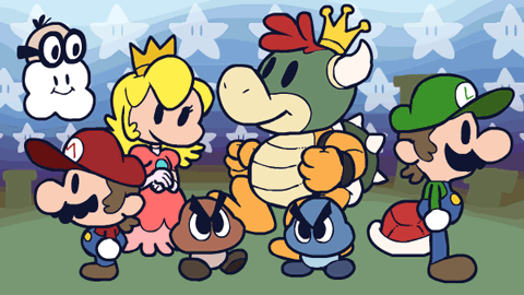 Safebooru - animated animated gif black eyes blinking bowser crown ...