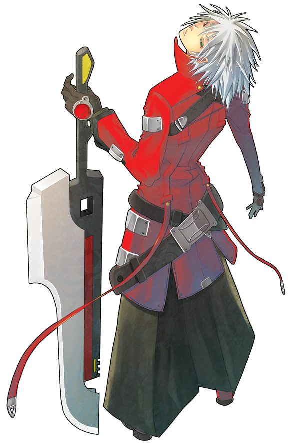 Safebooru - blazblue heterochromia huge sword huge weapon looking back ...