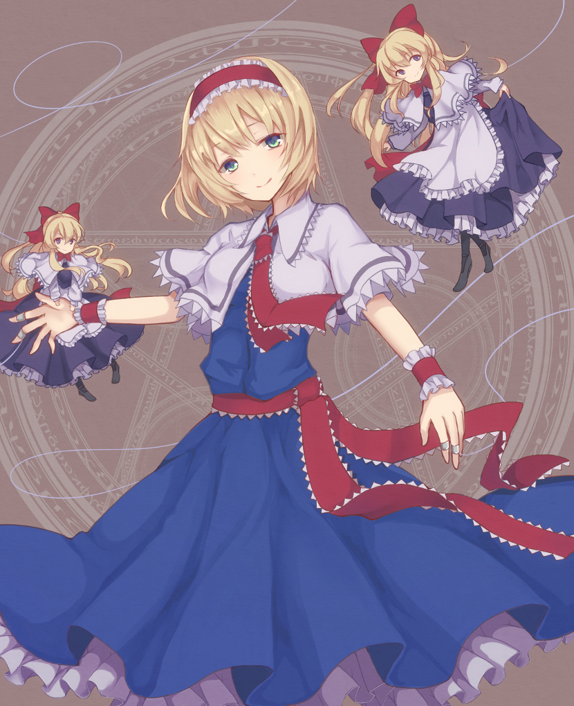 Safebooru - 1girl alice margatroid blonde hair blue eyes bow capelet doll dress furapechi ...