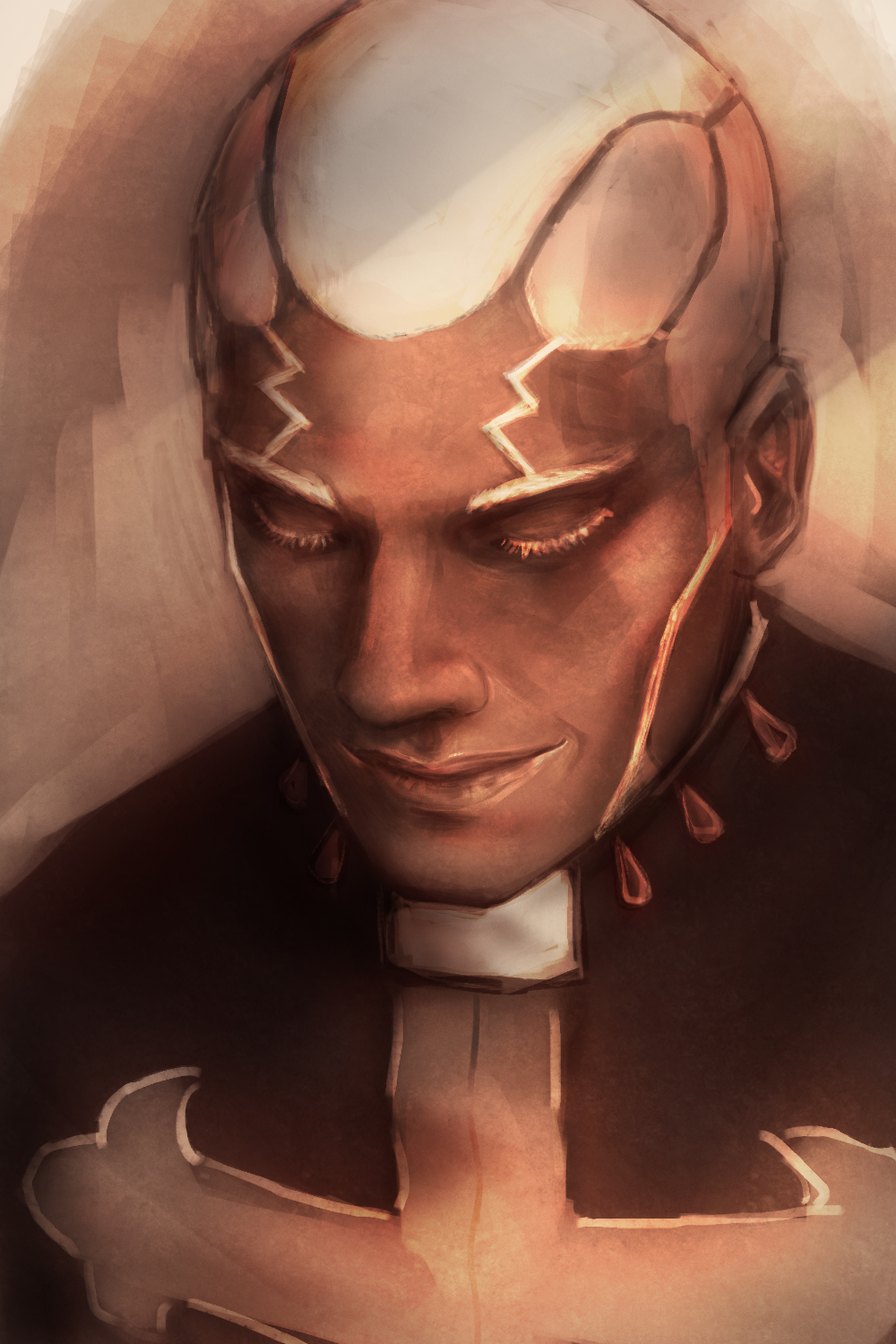 Safebooru - 1boy closed eyes cogdis dark skin enrico pucci eyelashes ...