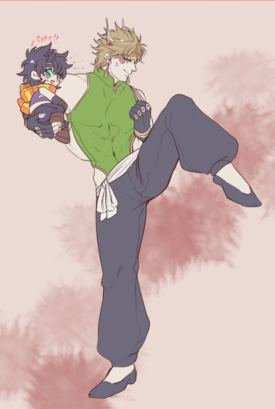 Safebooru - 2boys anger vein black hair blonde hair caesar anthonio ...