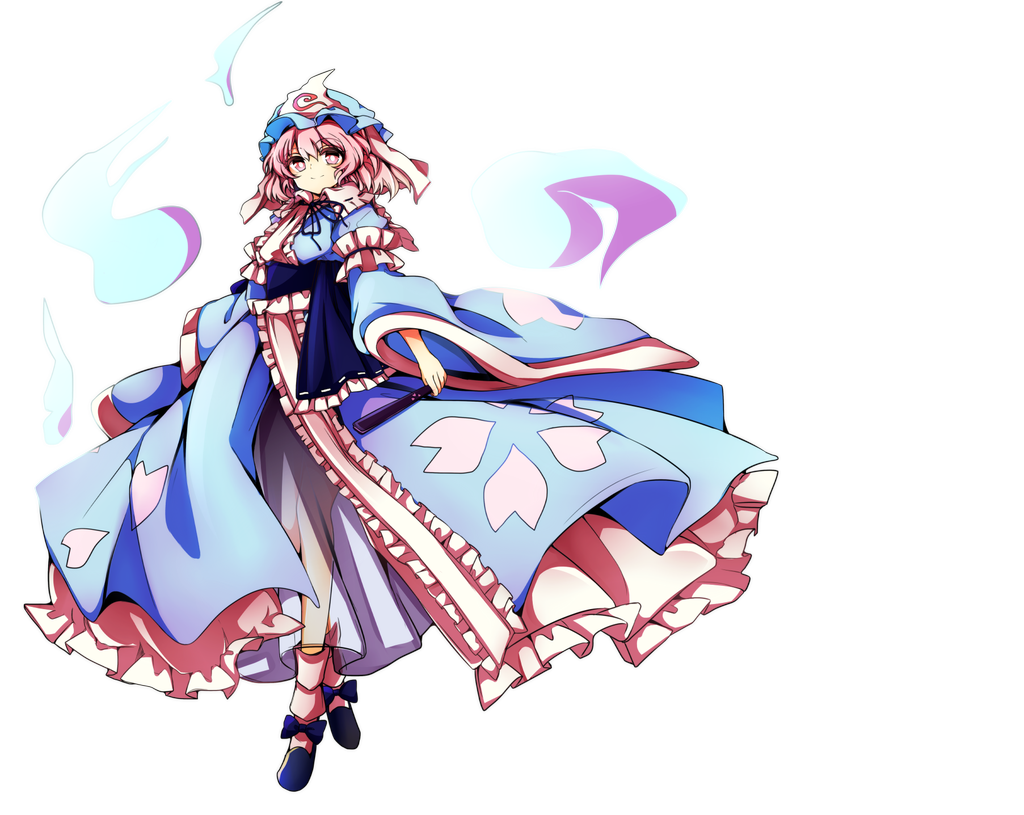 Safebooru - 1girl baba (baba seimaijo) blue dress bow dress fan frills ...