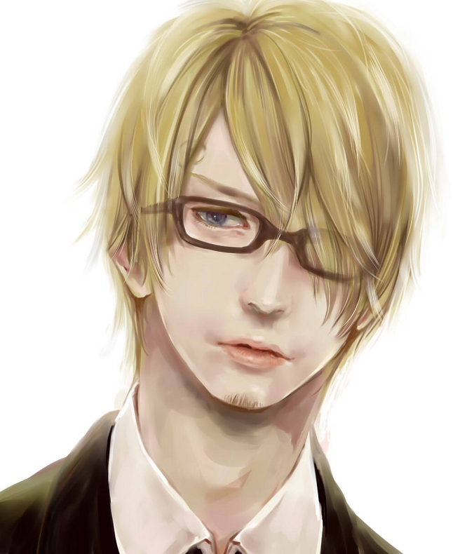 Safebooru - 1boy blonde hair commentary request curly eyebrows facial ...