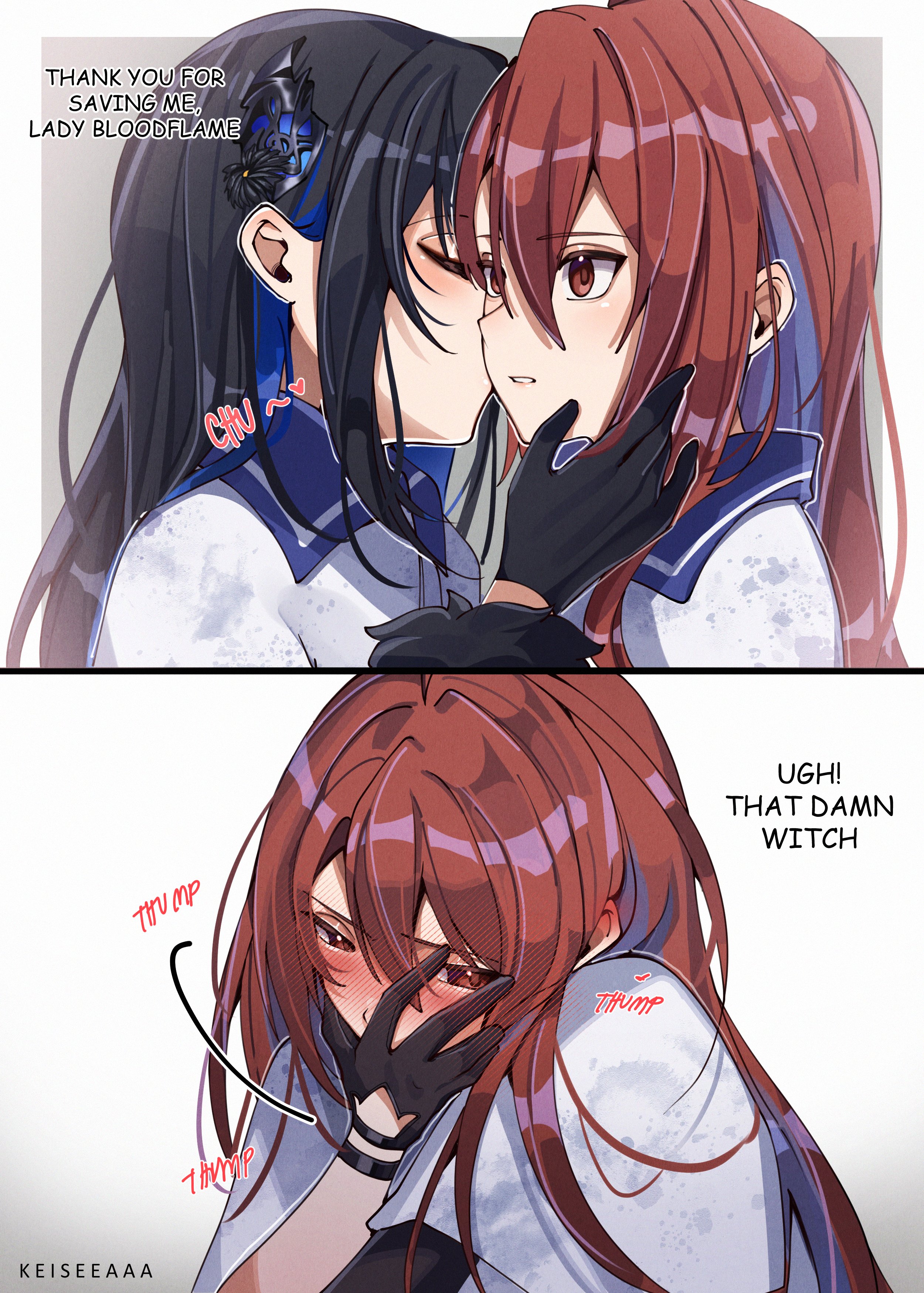 Safebooru - absurdres ahoge black hair blush colored inner hair elizabeth rose bloodflame ...