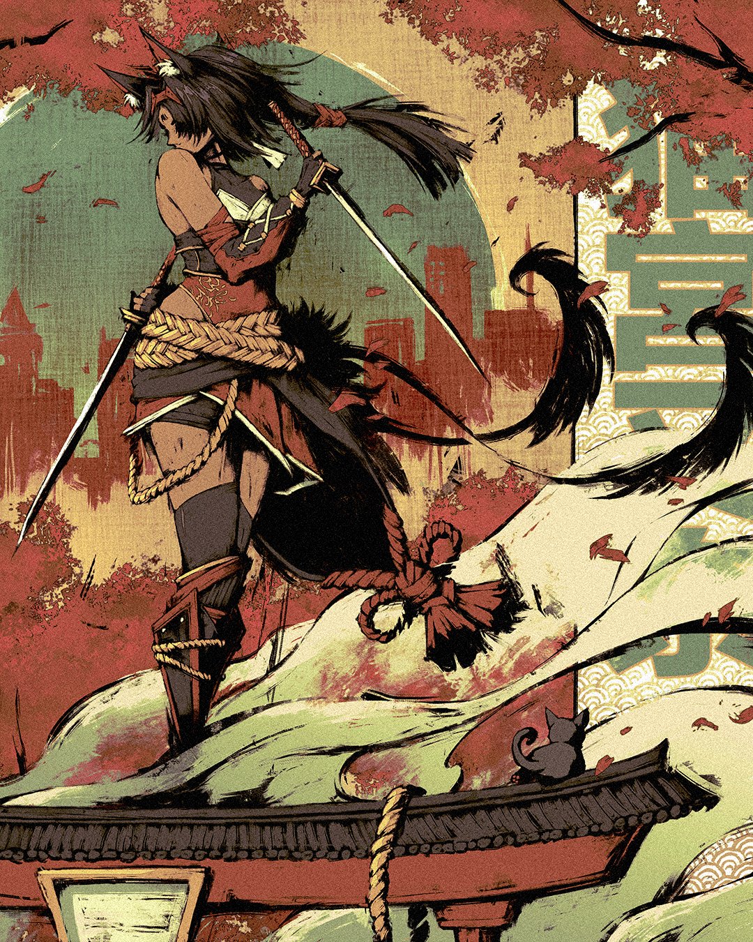 Safebooru - 1girl adapted costume akramness alternate costume animal animal ears arm behind back ...