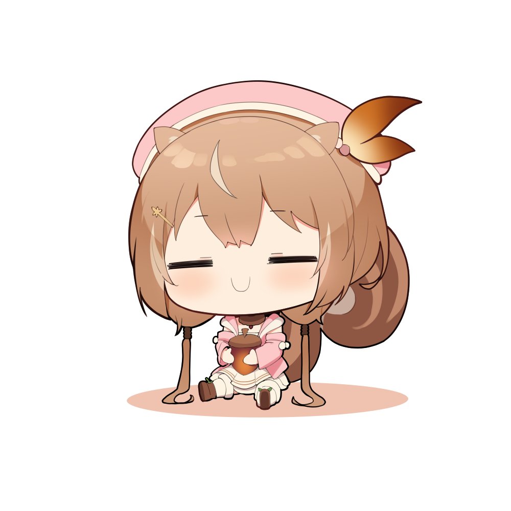 Safebooru - 1girl acorn animal ears ayunda risu ayunda risu (1st costume) beret brown choker ...