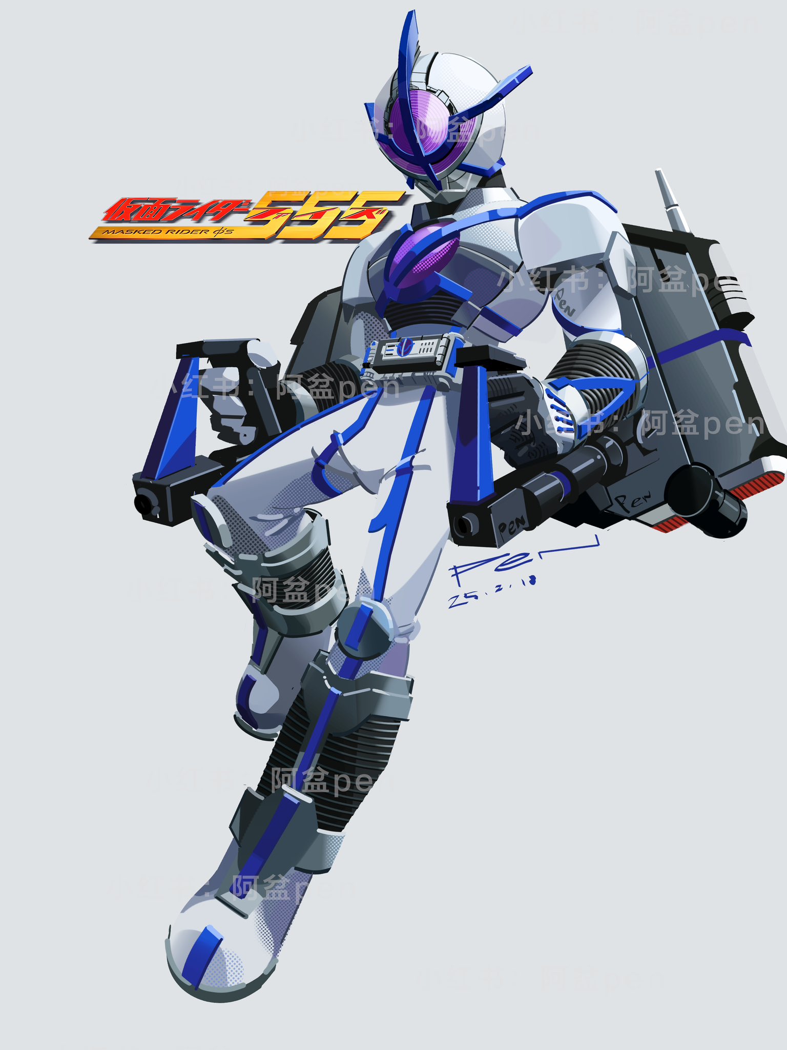 Safebooru - 1boy armor dated full body grey background helmet highres ...