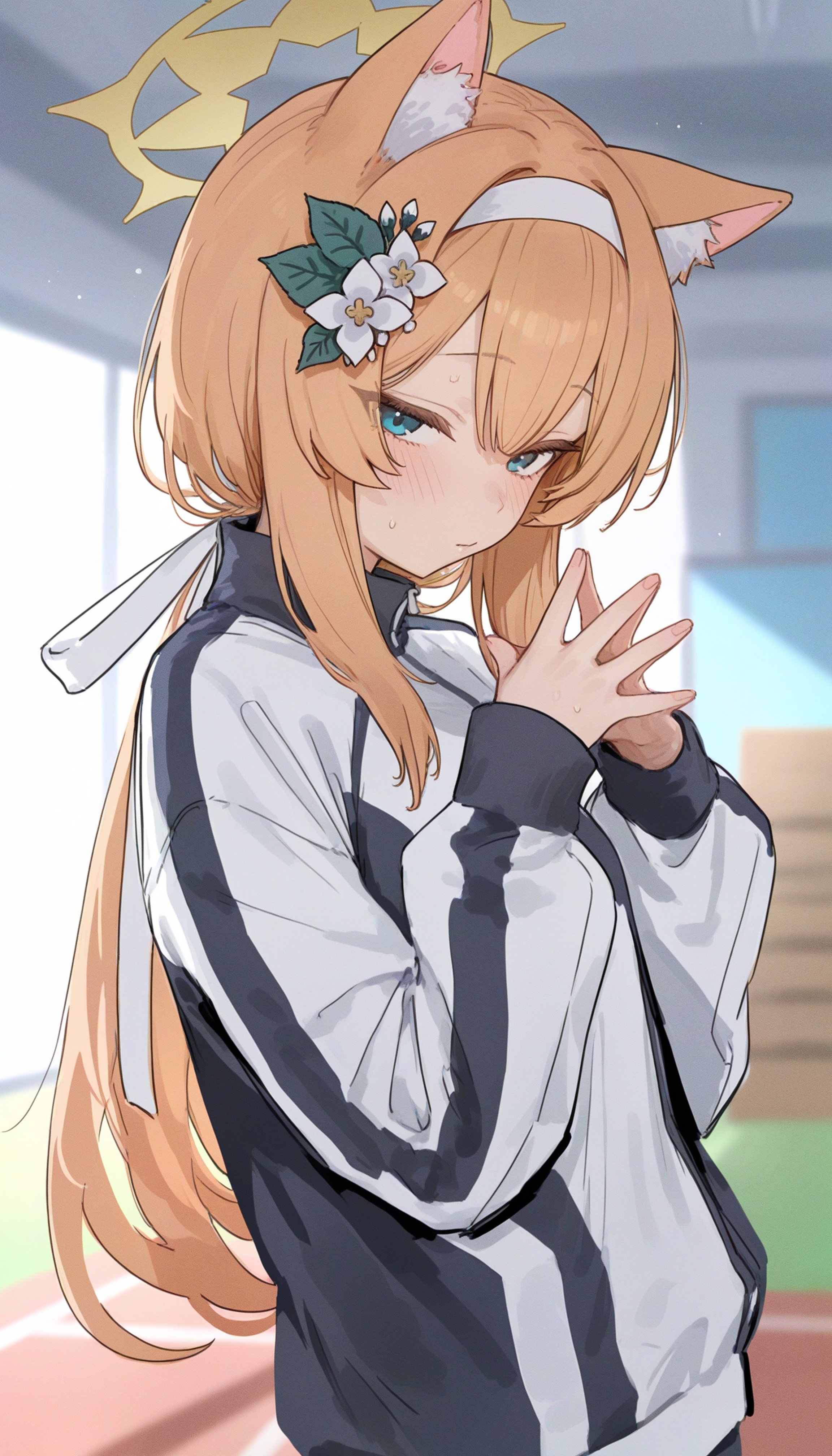 Safebooru - 1girl absurdres animal ears blue archive blue eyes cat ears ...