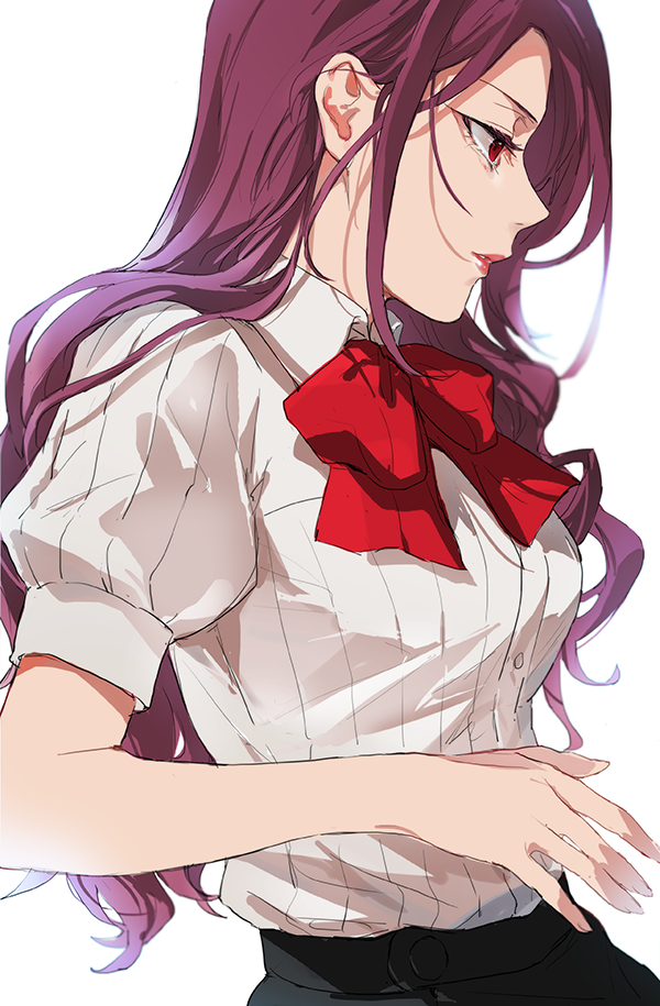 Safebooru - 1girl bow bowtie dress shirt gekkoukan high school uniform ...