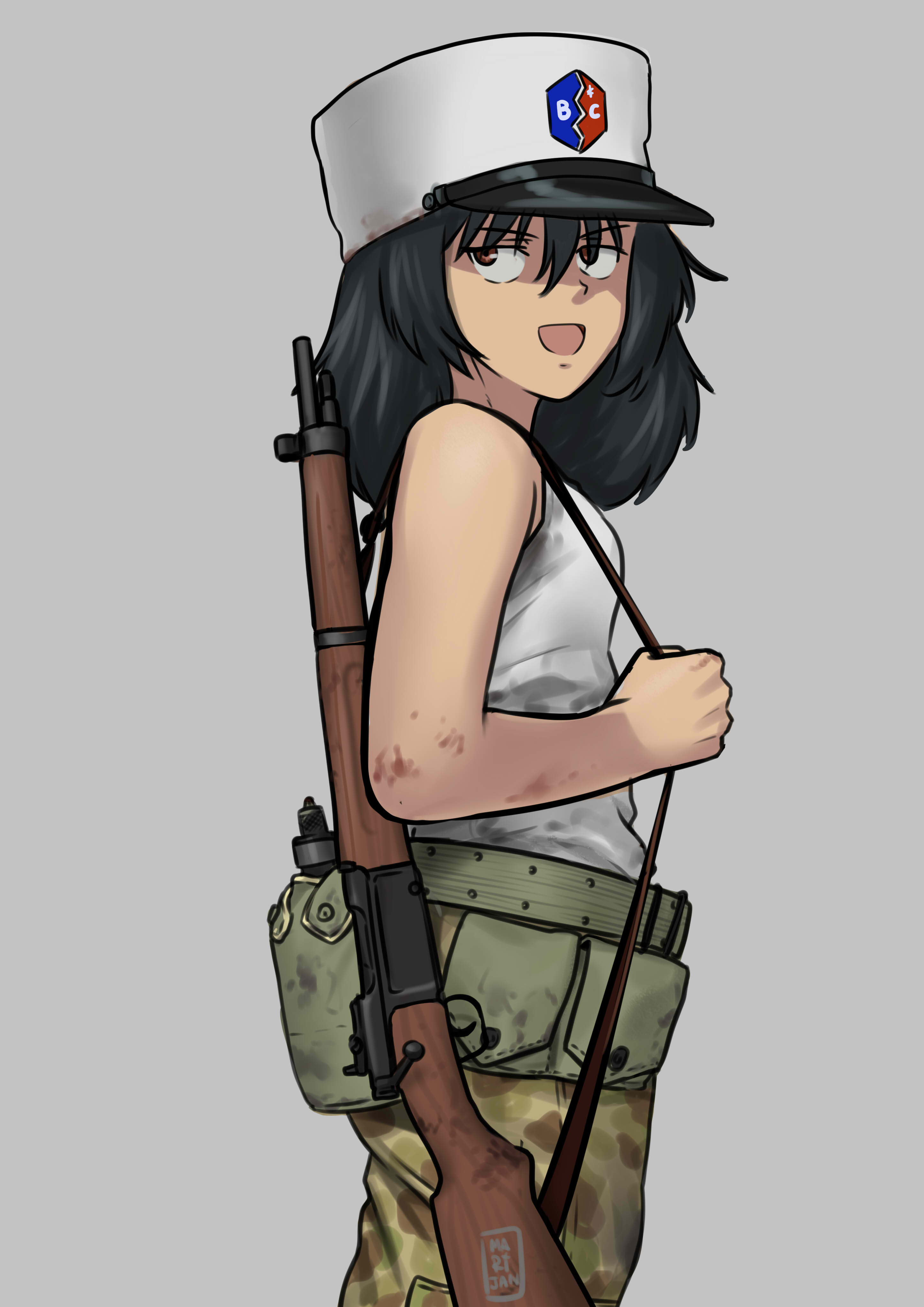 Safebooru - absurdres ammunition pouch andou (girls und panzer) bc freedom (emblem) bc freedom ...