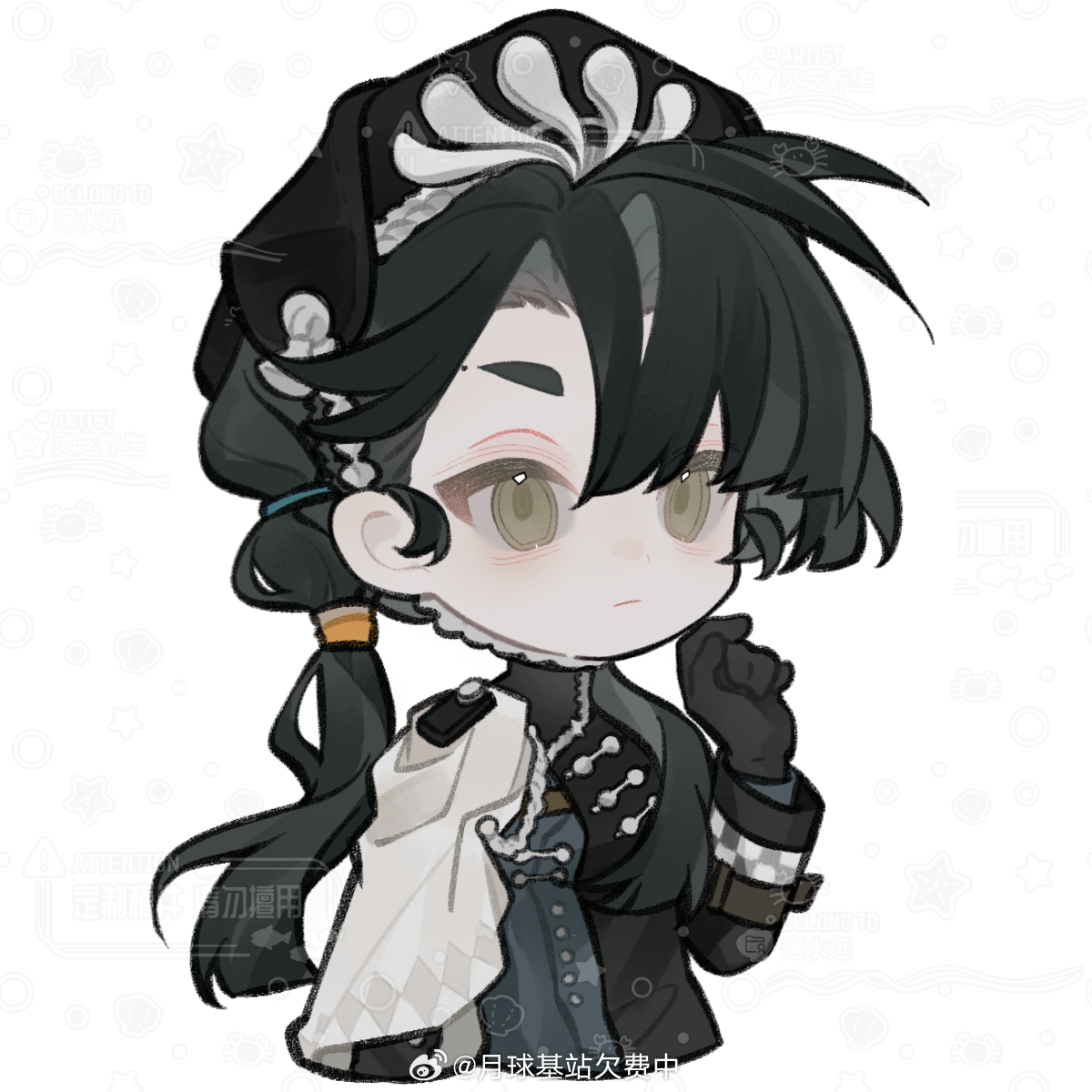 Safebooru - 1girl artist request beret black dress black gloves black ...