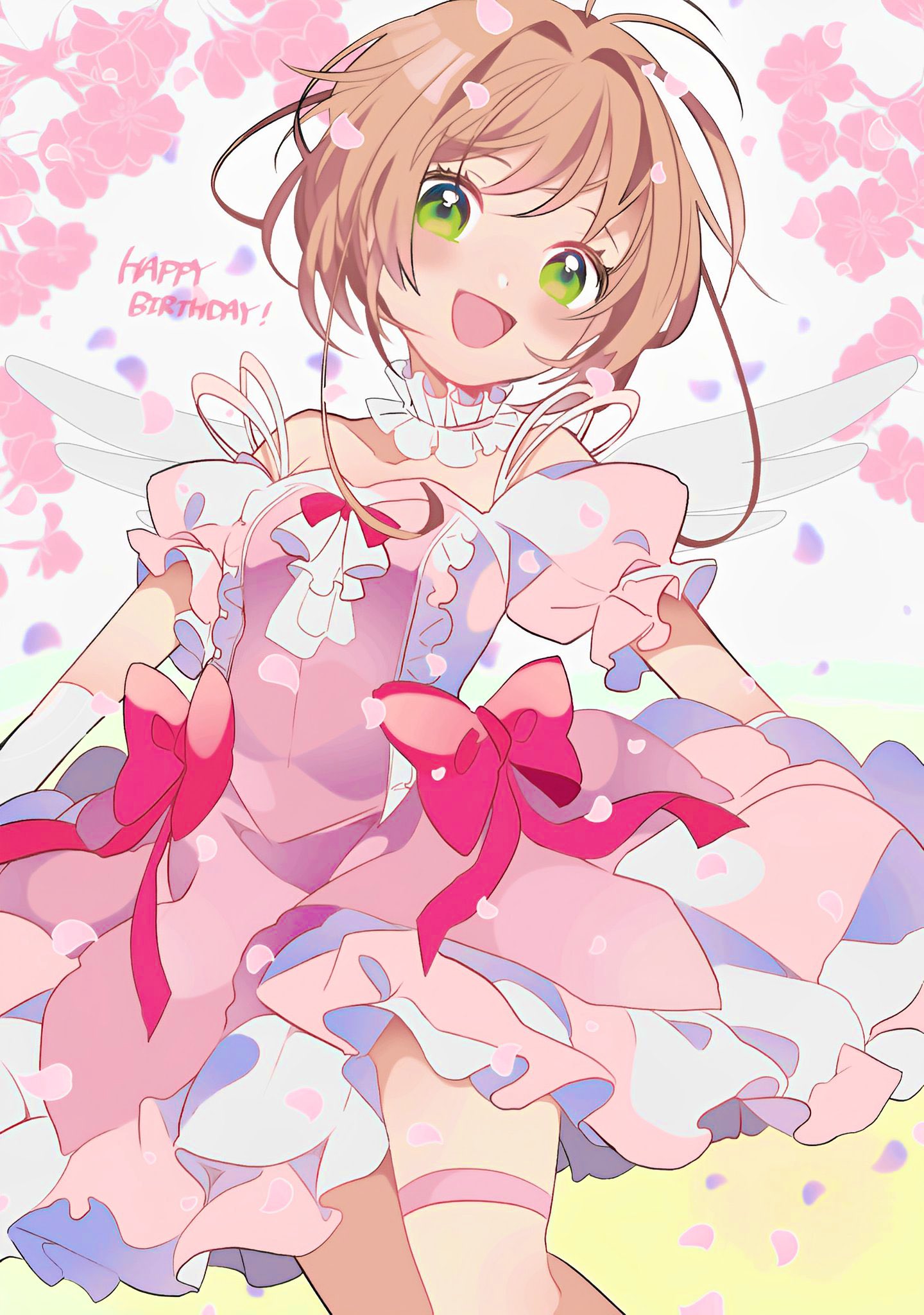 Safebooru - 1girl bare shoulders blush bow brown hair cardcaptor sakura ...