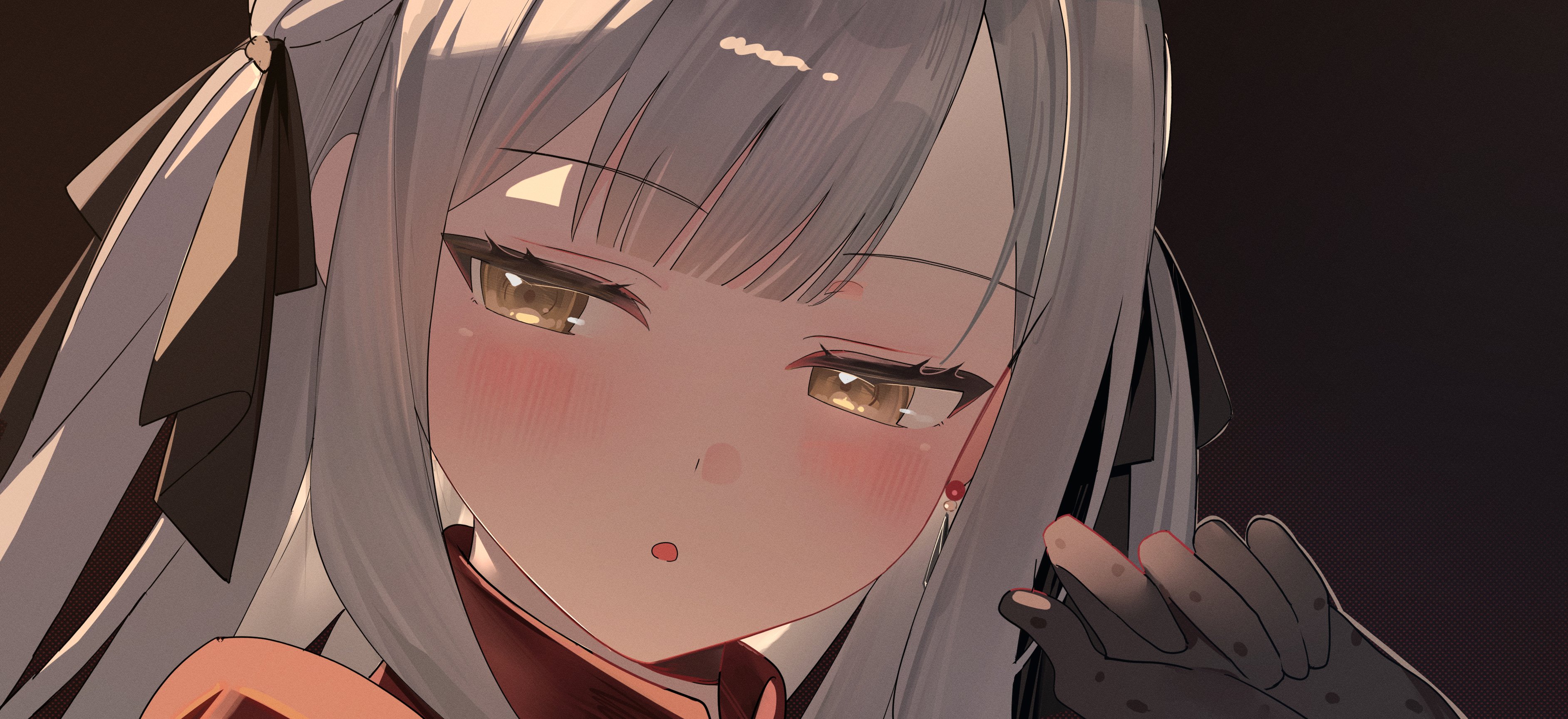 Safebooru - 1girl absurdres bang dream! bang dream! it's mygo!!!!! black background black ribbon ...