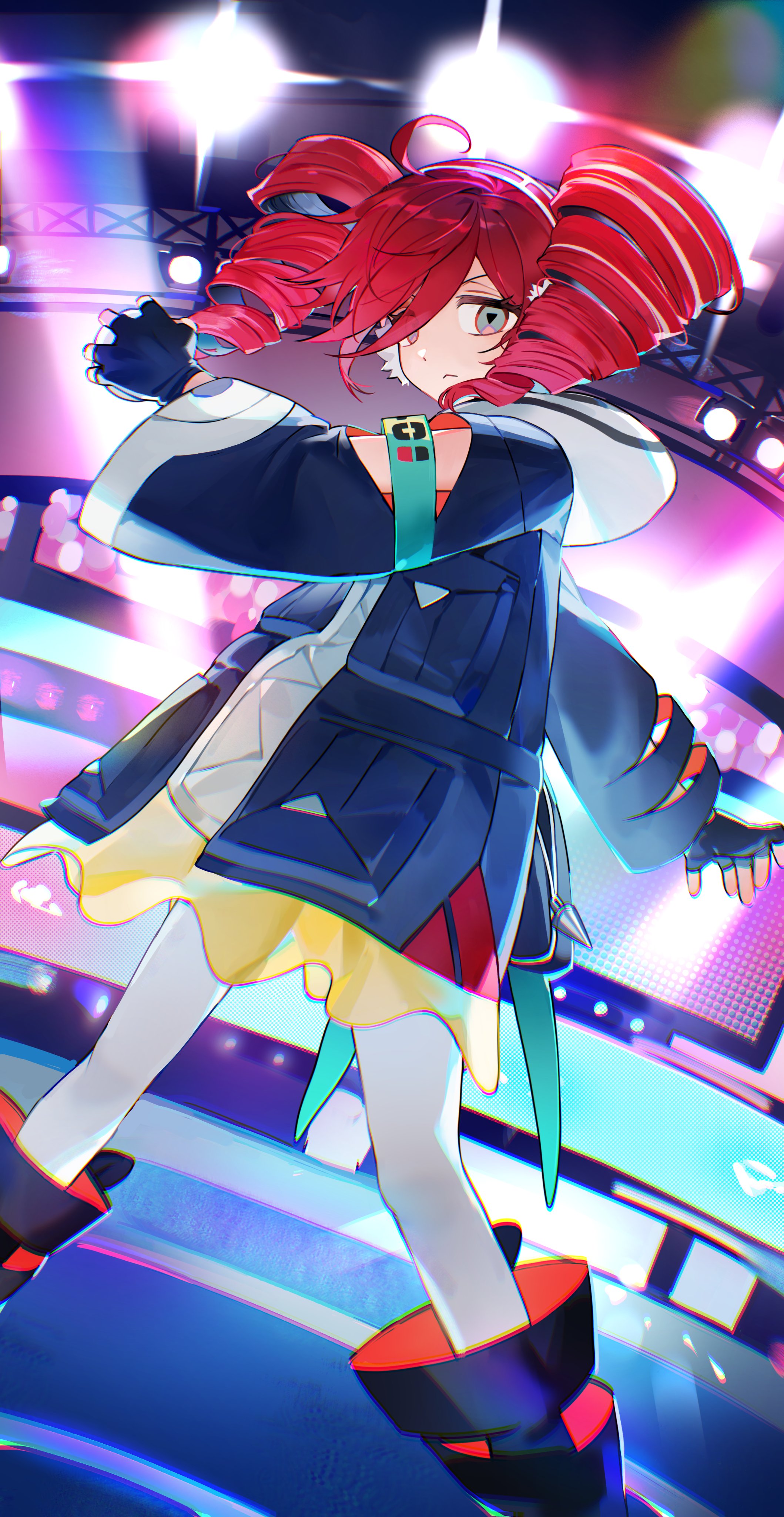 Safebooru - absurdres ahoge black boots black gloves black jacket boots ...