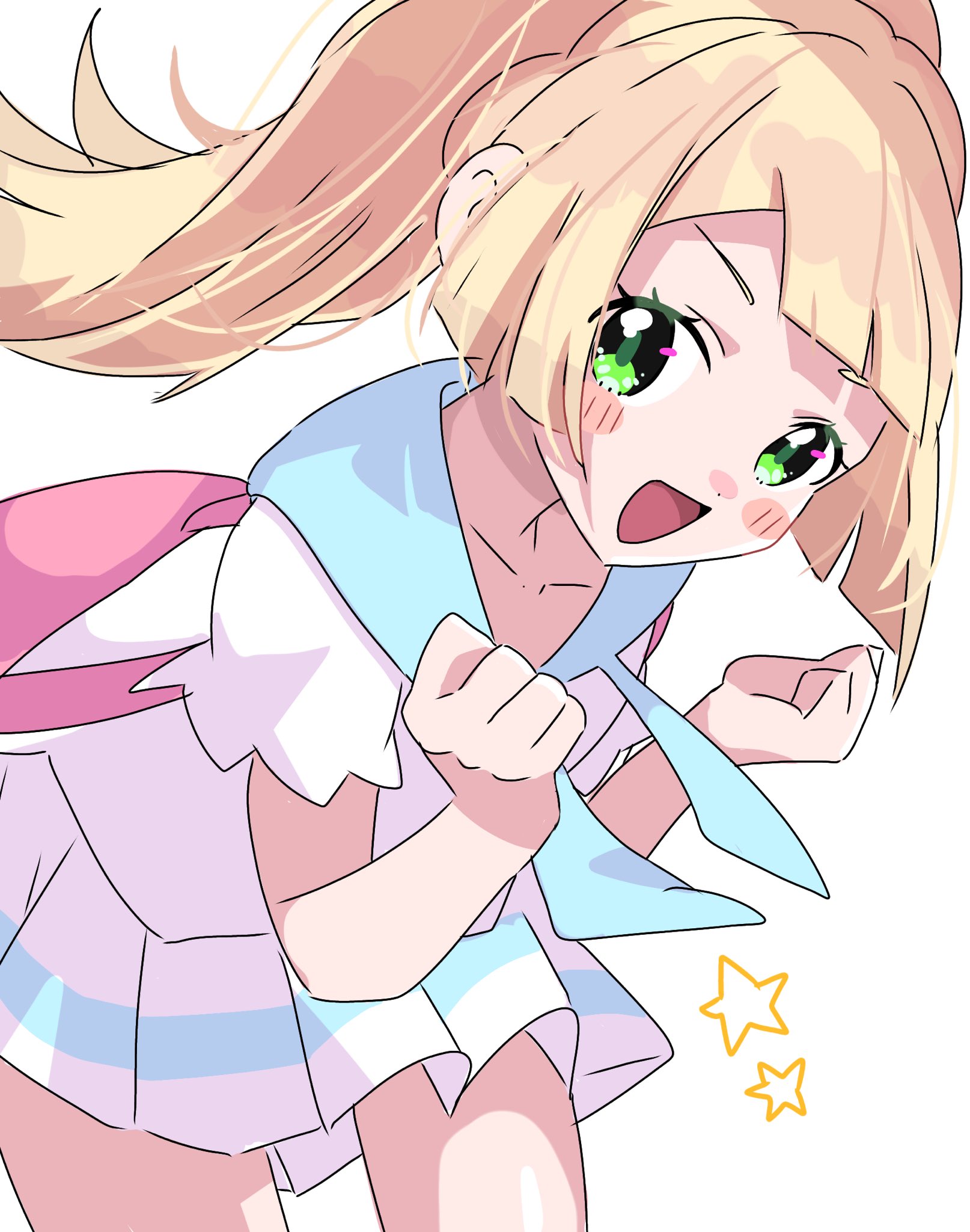 Safebooru - 1girl :d backpack bag blush cherubi nbo green eyes highres lillie (pokemon) long ...