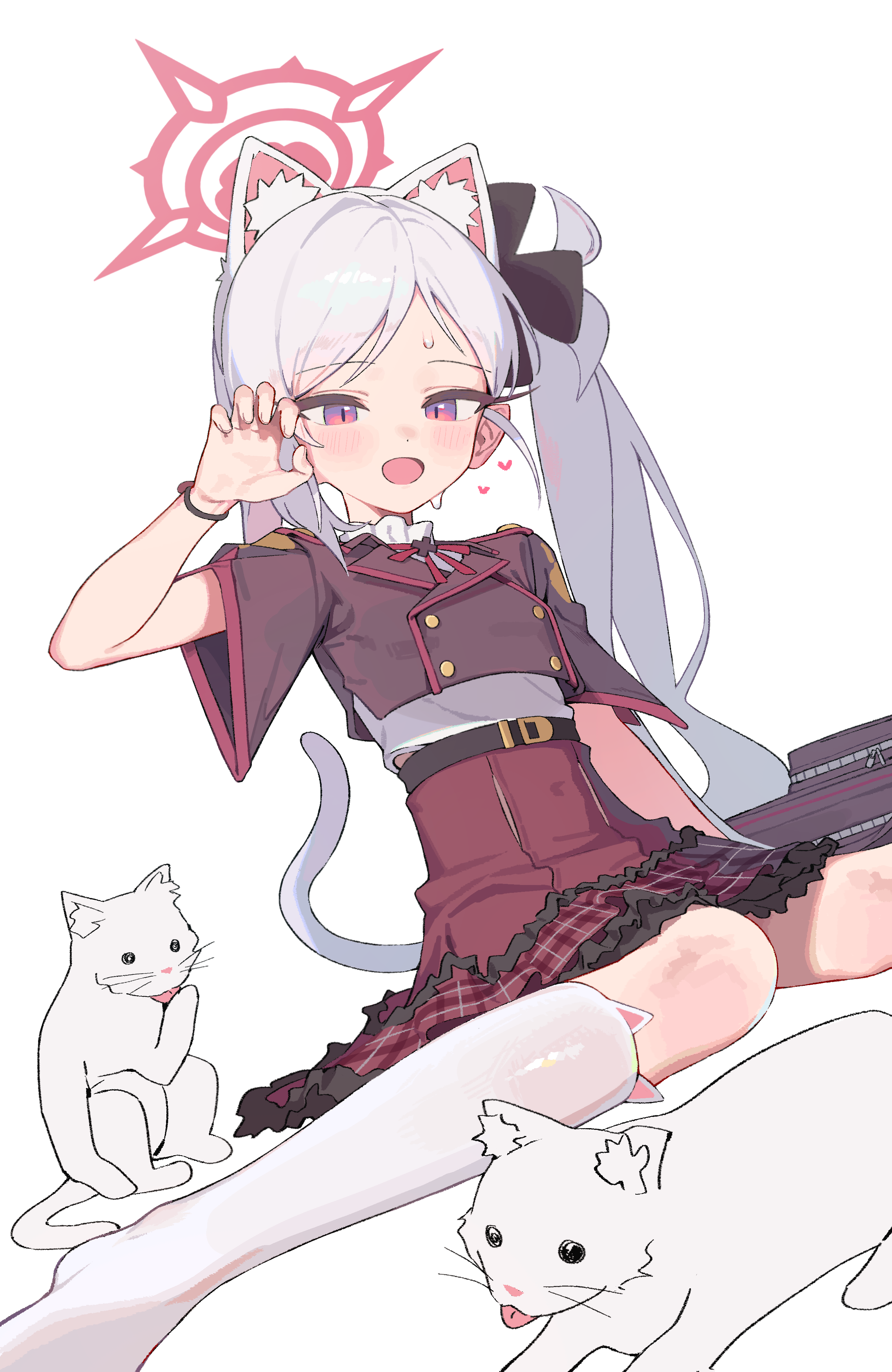 Safebooru - 1girl absurdres animal ear fluff animal ears belt black jacket blue archive blush ...