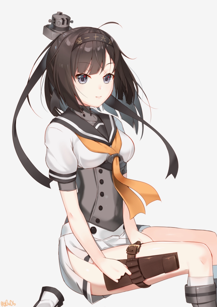 Safebooru - 1girl akizuki (kantai collection) black hair blue eyes headband kantai collection ...