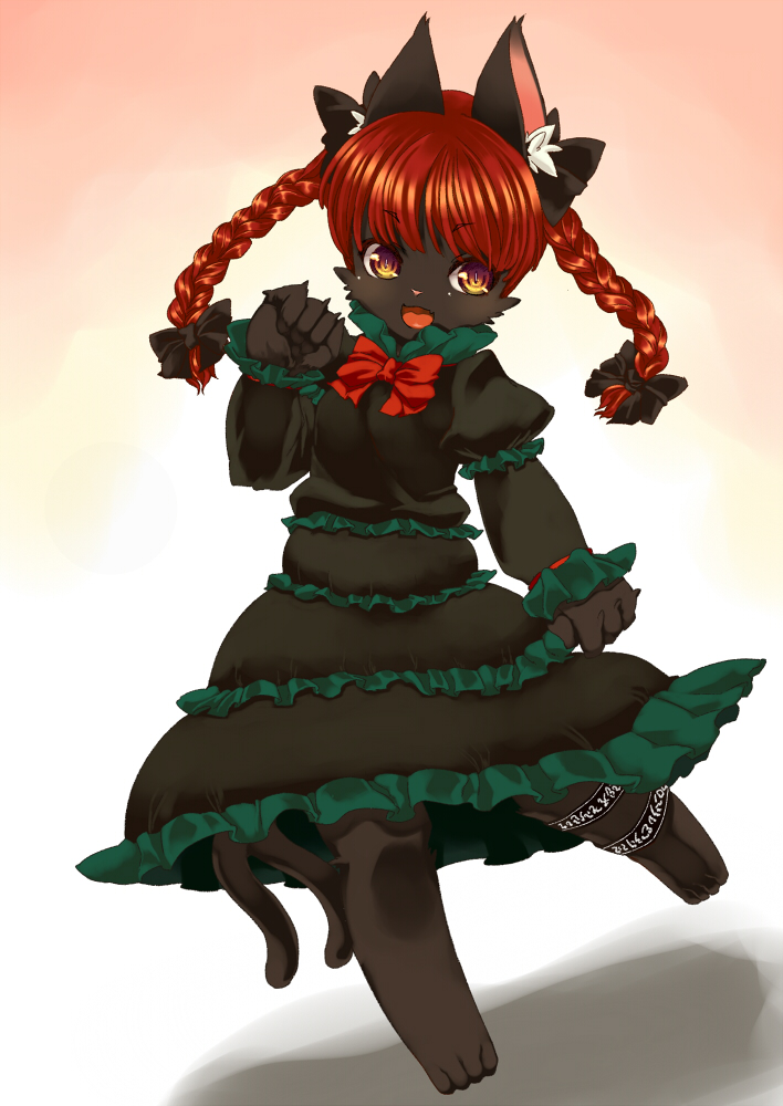 Safebooru - 1girl animal ears azuki akizuki braid cat ears furry ...