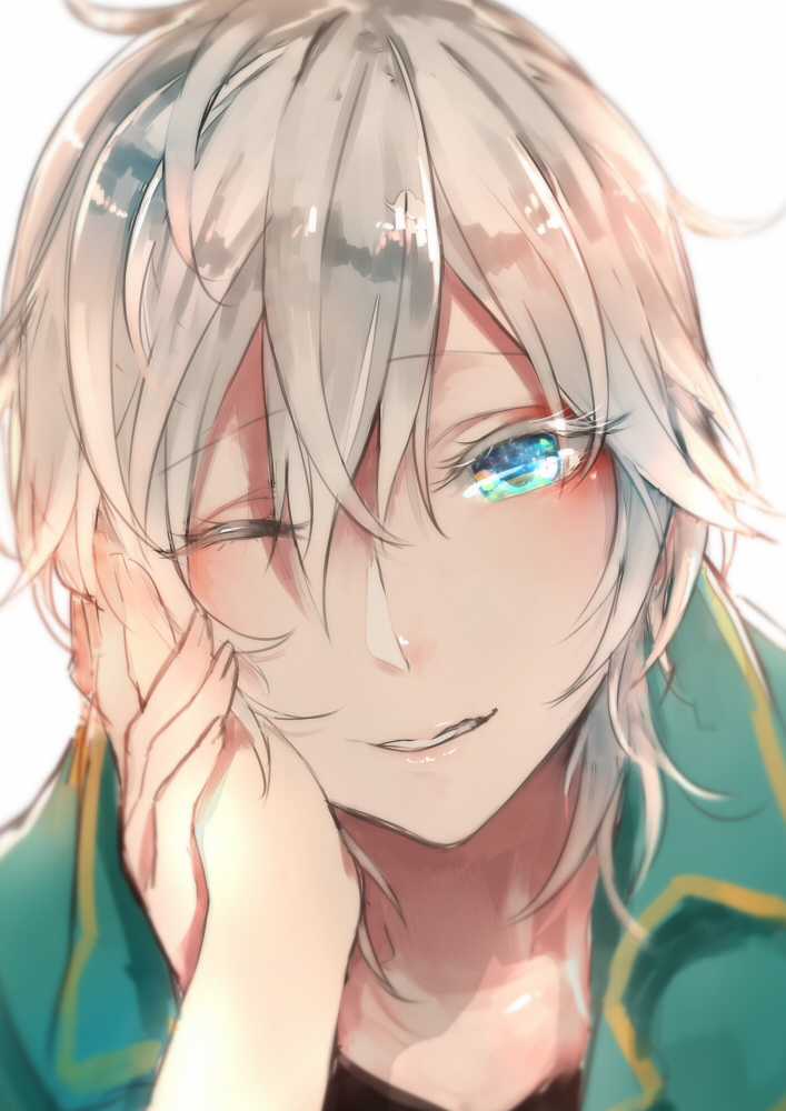 Safebooru - 1girl anastasia (idolmaster) blue eyes hand on another's ...