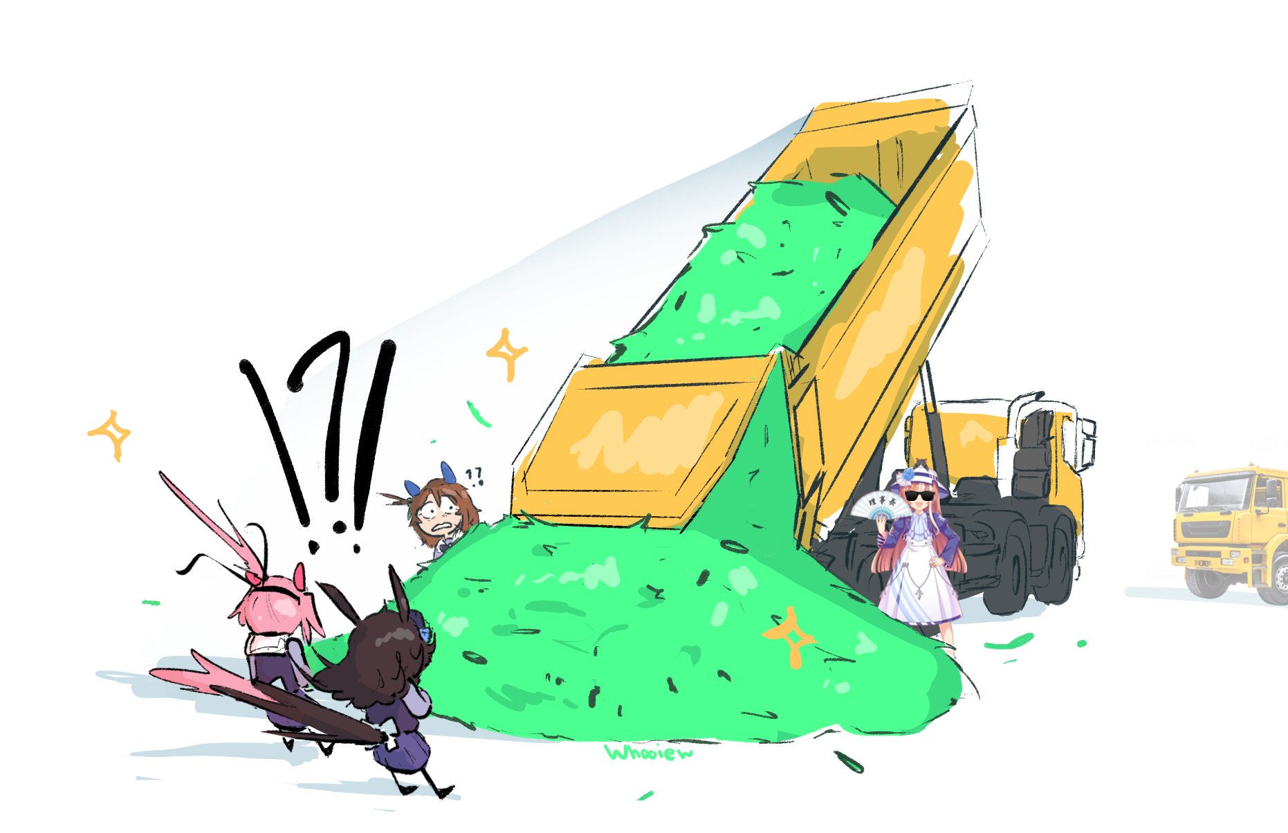 Safebooru - !? 4girls akikawa yayoi (umamusume) animal ears blue jacket ...